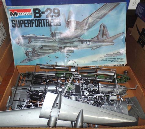 Vintage Monogram Model Kit Large B 29 Superfortress 1 48 Scale 1977