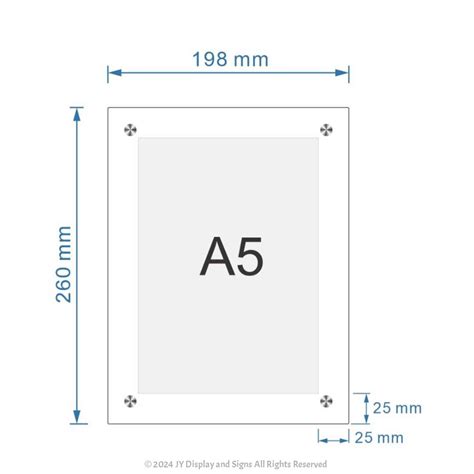 A5 Desk Top Acrylic Sign Frame Perspex Sign Holder