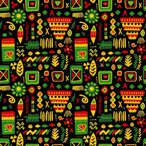 Premium Vector Colorful Ethnic Abstract Seamless Pattern