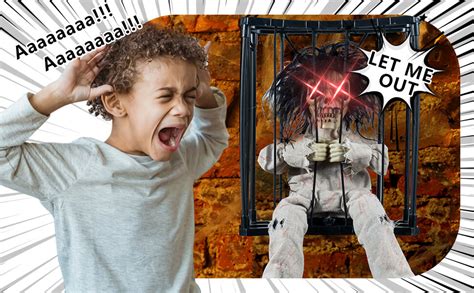 Amazon Skeleton Animated Halloween Decorations Screaming Halloween Decor With Motion