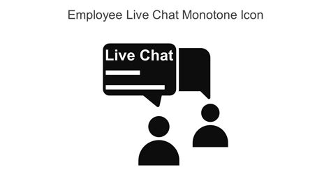 Employee Live Chat Monotone Icon In Powerpoint Pptx Png And Editable Eps Format Ppt Sample