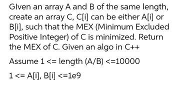 Answered Glven An Array A And B Of The Same Length Create An Array C
