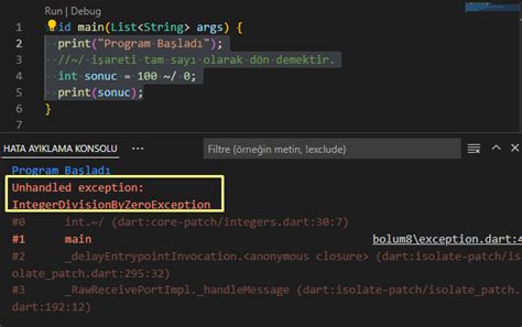 Dart Exception Istisna Kavramı Kodlarımızı Yazarken çoğu Zaman Işler