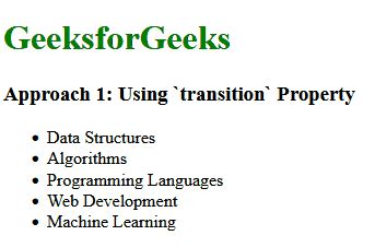 How To Add Transition On Hover Using Css Geeksforgeeks