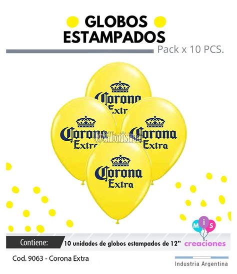 Globos Cerveza Corona Pulgadas X Unidades Cotillonisimo