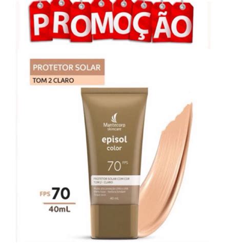 Protetor Solar Episol Color Fps70 Tom 1 Extra Claro 40ml Shopee Brasil