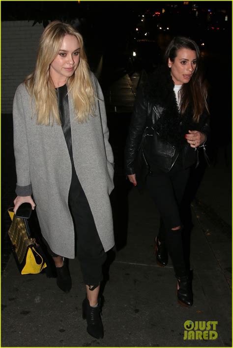 Lea Michele Makes It A Girls Night Out With Emma Roberts And Becca Tobin