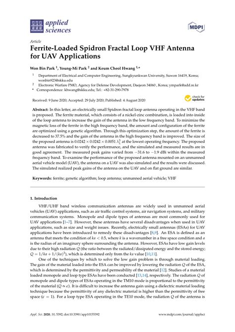 Pdf Ferrite Loaded Spidron Fractal Loop Vhf Antenna For Uav Applications Pdf Ferrite Loaded Spidron Fractal Loop Vhf Antenna For Uav Applications
