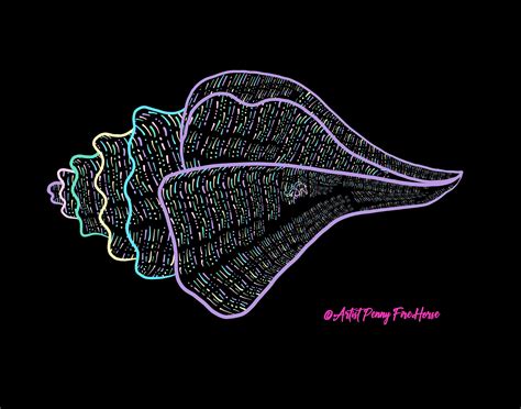 Conk Shell • Neon Sea Creatures Series • 33 Of 34