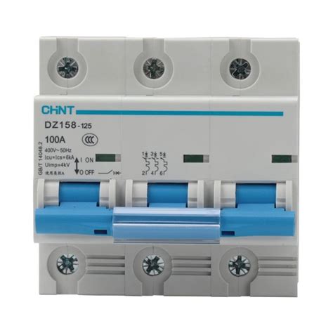 Zhengtai High Current Rail Type Air Circuit Breaker Open Dz158 12 5 1p