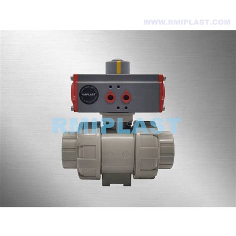 Pp Pph Pneumatic Ball Valve Spring Return Type Fail Open Close Position With Limit Switch Box