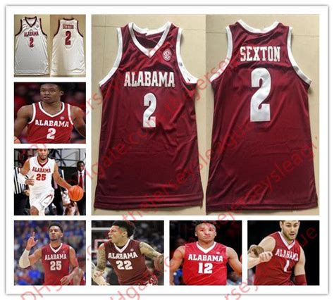 Alabama Crimson Tide Hot Sale 2 Collin Sexton Free Shopping Red White