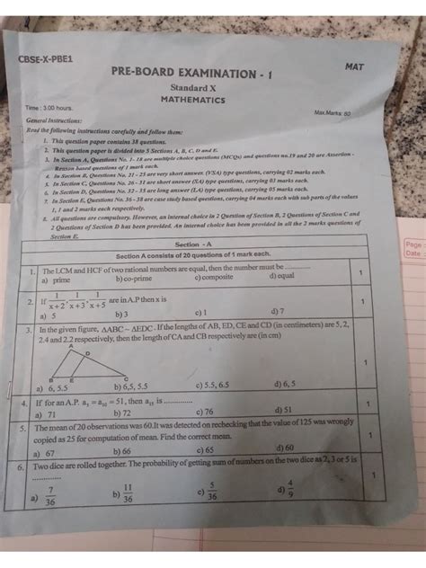 preboard maths 2024 25 pdf