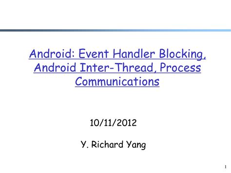 Ppt Android Event Handler Blocking Android Inter Thread Process
