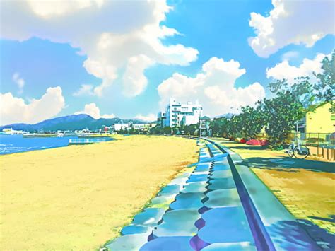 海岸線と海水浴場の砂浜【背景素材夕方差分空くり抜きセット】 Recreatingworld Dlsite 同人