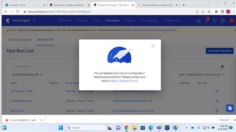 Unable To Run Using Testops Or Test Cloud Katalon Testcloud Katalon