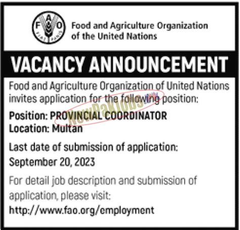 Food And Agriculture Organization Fao Jobs 2023 Apply Online