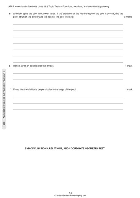 Atar Notes Vce Maths Methods 1and2 Topic Tests 2023 2024