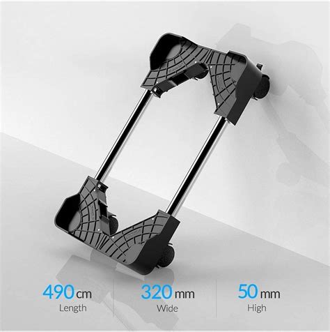 ORICO Mobile CPU Stand Adjustable Computer Tower Stand With Locking Caster Wheel Adjustable