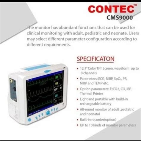 CONTEC CMS MULTIPARA PATIENT MONITOR TFT At Rs In Kolkata ID