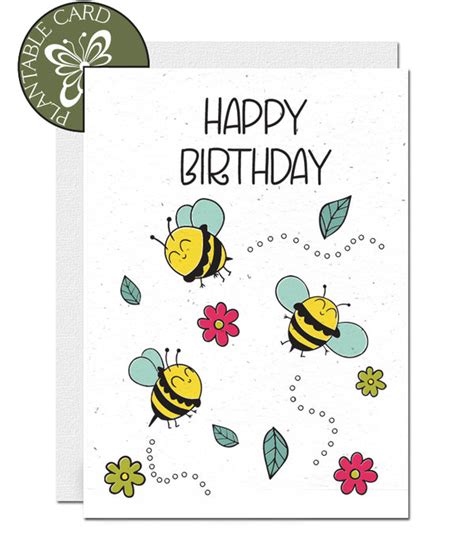 Eco Friendly Plantable Seed Paper Birthday Card Frog Le Jardin Perdu