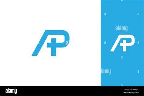 Creative Professional Trendy And Minimal Letter Ap Logo Design In Flat