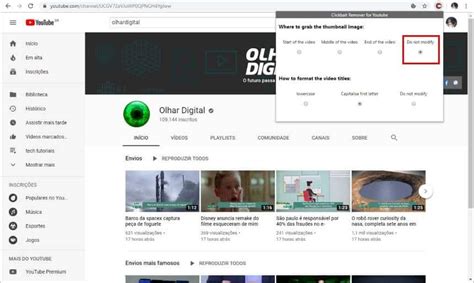 Como Mudar A Miniatura Dos V Deos Do Youtube No Chrome Olhar Digital