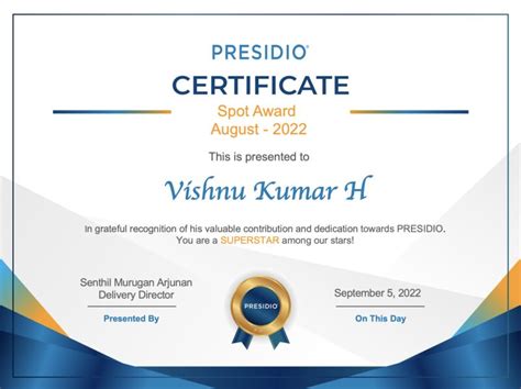 Vishnu Kumar H On Linkedin Presidio 16 Comments
