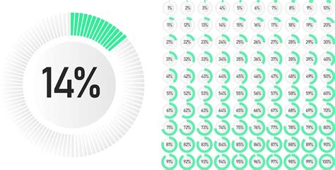 Premium Vector Set Of Circle Percentage Diagrams From To Ready To Use For Web Design