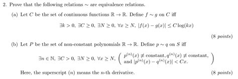 Solved 2 Prove That The Following Relations Are Chegg Com