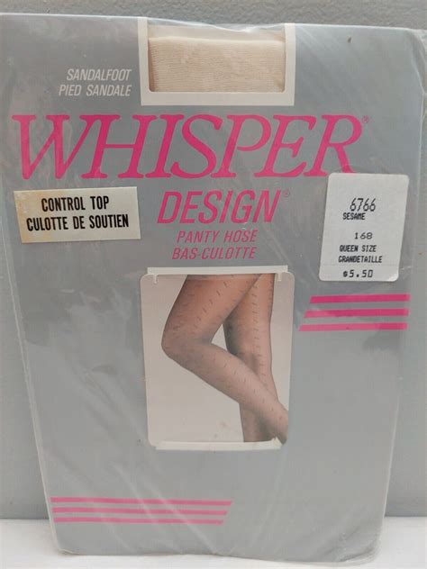 Vintage Pantyhose Very Rare Whisper Desing Color Sesa Gem