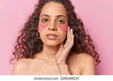 Half Naked Woman Dark Curly Hair Stock Photo Shutterstock