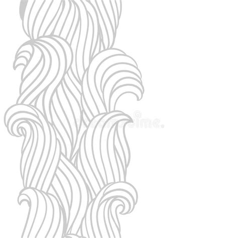 Seamless Wave Pattern Background With Sea River Or Water Texture Stock Vector Illustration