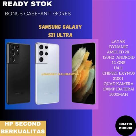 Jual Second Samsung S21 Ultra Versi Ram16gb Rom 512gb 256gb Dan 128gb