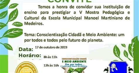 RÁdio ComunitÁria De Campo Redondo Convite Para V Mostra Cultural Da E