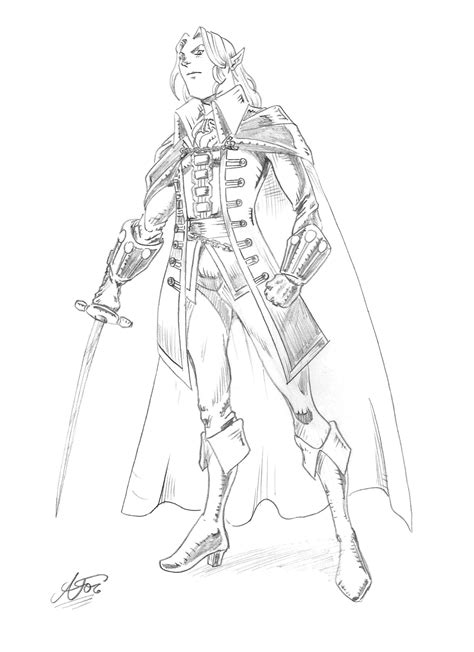 Alucard Full Body Sketch By Pentacomicspress On Deviantart