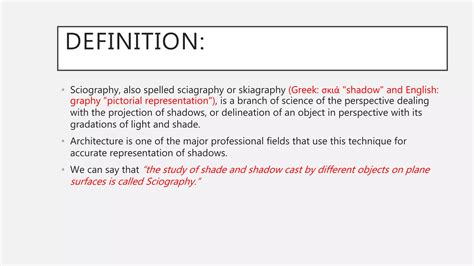 Sciography In Architecture Pptx
