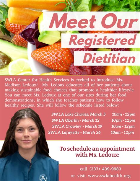 Swla Center For Health Services Meet Our Registered Dietitian