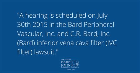 Ivc Filter Lawsuit 2015