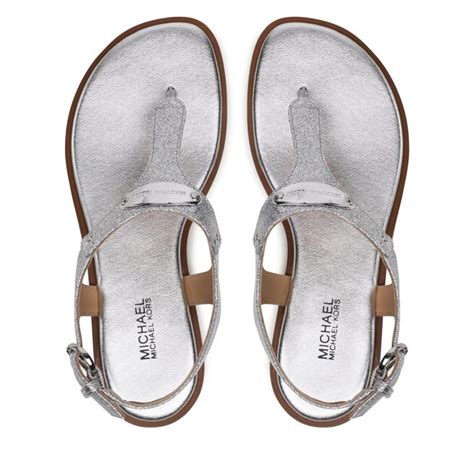 Sandały MICHAEL Michael Kors Mk Plate Thong 40S3MKFS1D Srebrny