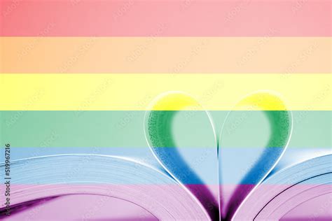 Heart Paper Shape Lgbt Pride Flag Color Abstract Background Texture