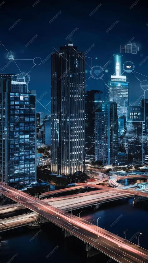 Premium Photo Smart City Security Background Digital Transformation