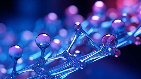 Macro Shot Of Dna Molecule Scientific Image Of Cell Structure