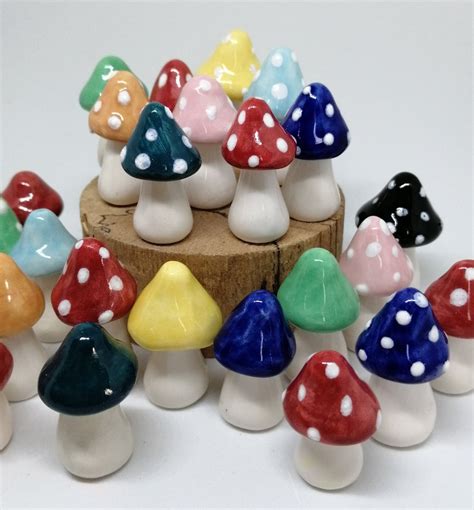Toadstools 5 Assorted Ceramic Etsy Uk
