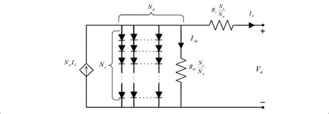 Equivalent Circuit Of A Pv Array With N S × N P Modules Download Scientific Diagram