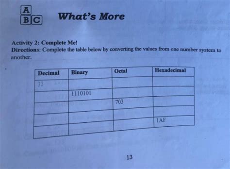 Solved A А BC What s More Activity 2 Complete Me Chegg com