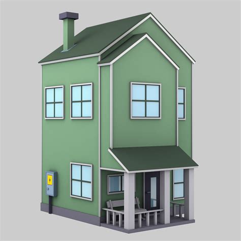Colección De Dibujos Animados De La Casa Modelo 3d 26 C4d Free3d