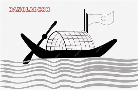 Premium Vector Vector Bangladesh Awami League Flag And Logo Nowka Marka Background