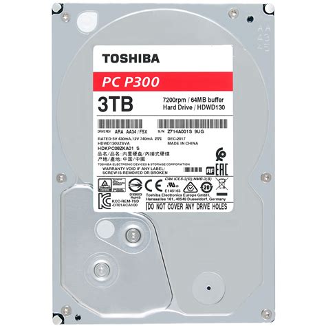 HDD TOSHIBA P TB Rpm MB Cache SATA III EMAG Ro