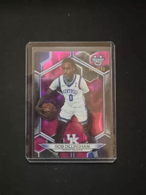 2023 24 Bowman University Best 40 Rob Dillingham Rifrattore Lava Rosa